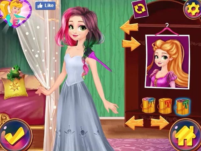 RAPUNZEL DESIGN YOUR RAINBOW DRESS onlinespel | POMU Spel