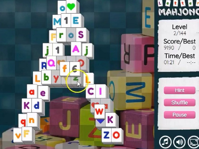 LETTER MAHJONG onlinespel | POMU Spel