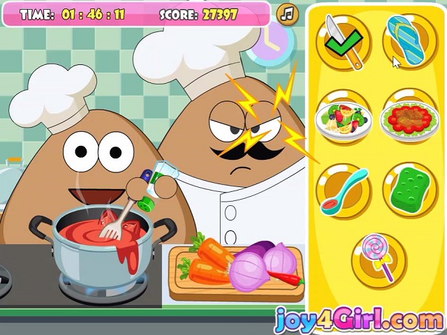 POU KITCHEN SLACKING onlinespel | POMU Spel