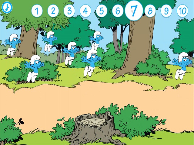 THE SMURFS COUNTING GAME onlinespel | POMU Spel